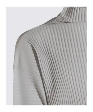 Issey Miyake Homme Plissé High Neck Pleated Top