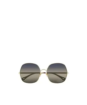 Chloé Geometric Metal Sunglasses - Gray