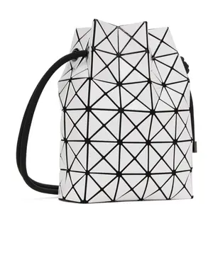 Issey Miyake Geometric Drawstring Bucket Bag - White