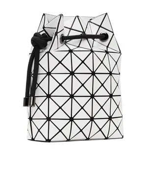 Issey Miyake Geometric Drawstring Bucket Bag - White