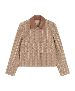 Max Mara Logo-jacquard Jacket - Camel
