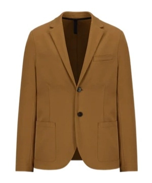 Harris Wharf London 2b. Blazer Diagonal Crafted With Loro Piana Fabric - Biscuit