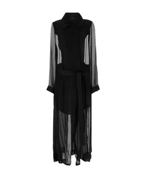 ANN DEMEULEMEESTER Logo Trench Coat