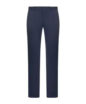 PT TORINO Tailored Slacks With Belt Loops - Navy