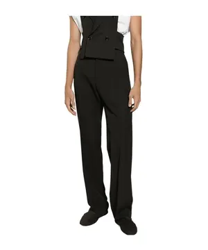 Dolce & Gabbana Virgin Wool Straight-leg Trousers