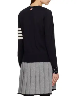 Thom Browne 4-bar Ribbed Crewneck Jumper