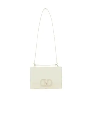 Valentino Garavani Vlogo Plaque Foldover Top Shoulder Bag