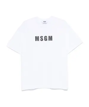 MSGM Logo-printed Crewneck T-shirt