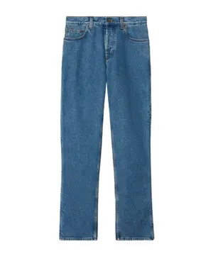 Burberry Straight Leg Slim Fit Jeans - Medium Blue