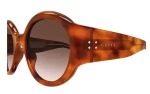 Gucci Round Frame Sunglasses - Brown