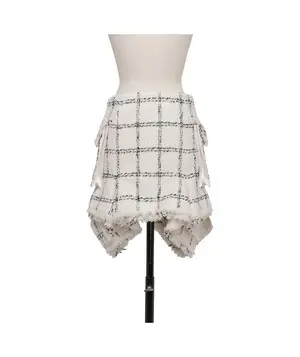 Sacai Tweed Skirt - White