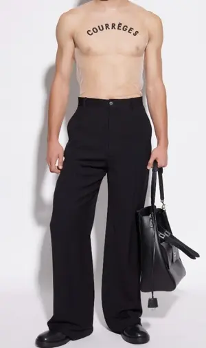 COURREGES Round Neck Sleeveless Vest