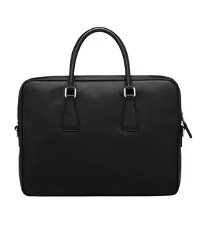 Prada Saffiano Leather Briefcase - Black