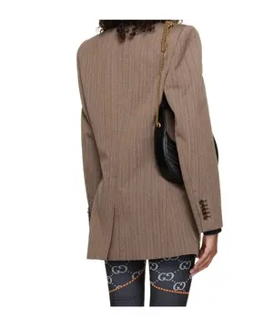 Gucci Double Breasted Herringbone Blazer