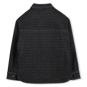 LANVIN Long-sleeved Denim Shirt With Chevron Pattern