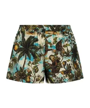 Dsquared2 Monkey Printed Pull-on Shorts - Fantasy