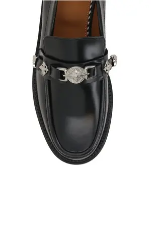 TOGA VIRILIS Round Toe Loafers With Metal Detailing
