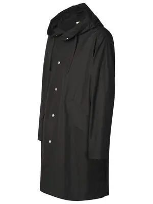 JIL SANDER Logo Print Drawstring Hooded Parka