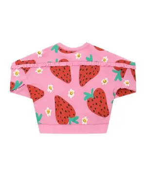 Stella McCartney Strawberry Print Sweatshirt With Ruffled Trim