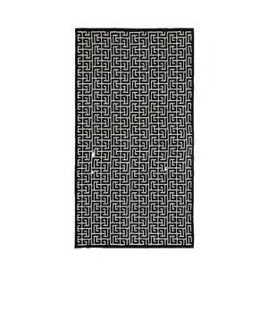 Balmain Pb Labyrinth Beach Towel - Black