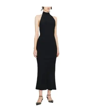 Alexander McQueen Open Back Strapless Maxi Dress