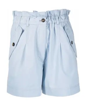 Kenzo High-waist Elastic Waist Shorts - Blue