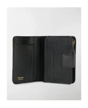Prada Logo Plaque Bi-fold Wallet