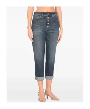 DONDUP Button-fly Cuffed Jeans - Blue