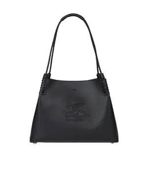 Etro Libra Pegaso Patch Small Tote Bag - Black