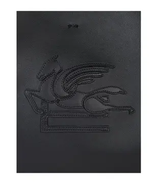 Etro Libra Pegaso Patch Small Tote Bag - Black