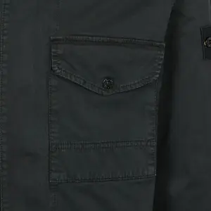 Stone Island Long-sleeved Shirt Jacket With Logo Patch