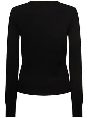 Coperni Knitted Crew Neck Sweater With Clasp Detail