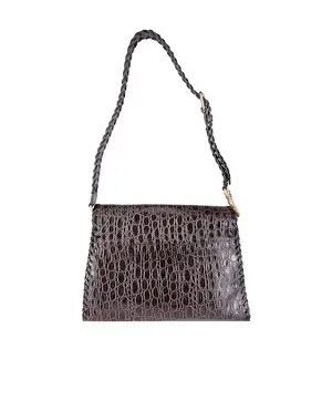 Dries Van Noten Embossed Shoulder Bag - Black