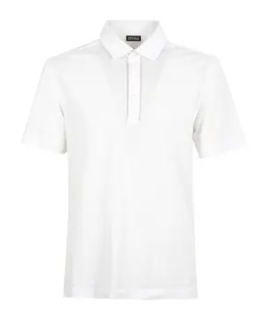 Zegna Buttoned Piped-trim Polo Shirt
