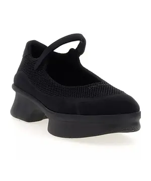 Prada Round-toe Mesh Ballerinas With Adjustable Strap