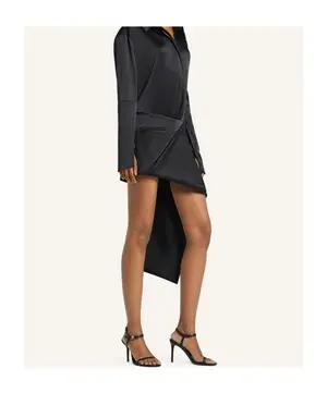 COURREGES Courrèges Folded Satin Mini Skirt