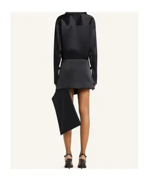 COURREGES Courrèges Folded Satin Mini Skirt