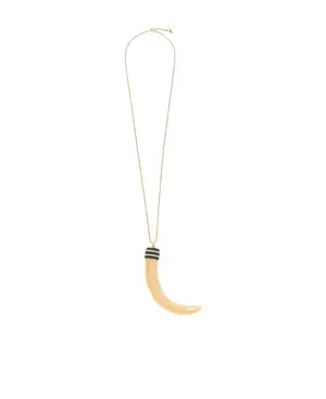 Tory Burch Horn Pendant Necklace - Yellow