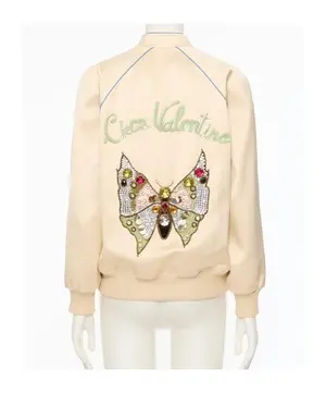 Valentino Garavani Embellished Butterfly Bomber Jacket