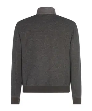 Canali Suede Wool Zipper Jacket