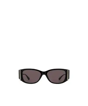 Alexander McQueen Oval Frame Sunglasses - Black