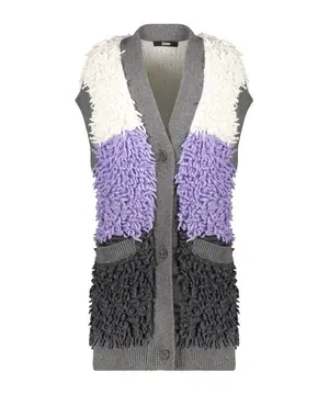 Herno Textured Sleeveless Cardigan - Black
