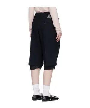 OPEN YY Wrap Over Layered Bermuda Shorts