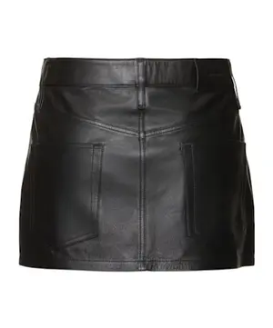 Wardrobe.NYC Belt Loop Leather Skirt