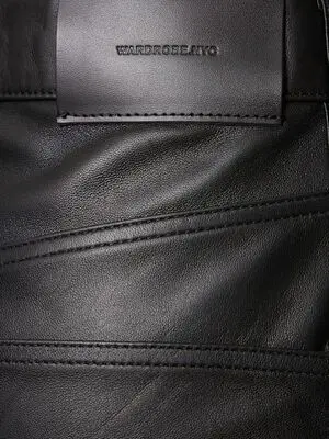 Wardrobe.NYC Belt Loop Leather Skirt