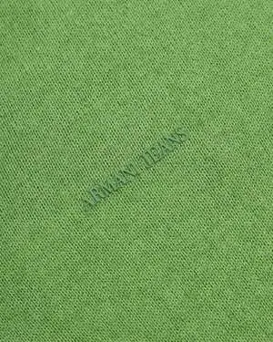 Emporio Armani V-neck Pullover With Ribbed Hem And Elbow Patches