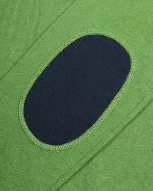 Emporio Armani V-neck Pullover With Ribbed Hem And Elbow Patches