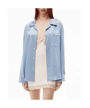 Alexander Wang Long Sleeve Button Down Shirt With Pocket