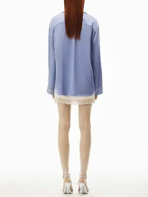 Alexander Wang Long Sleeve Button Down Shirt With Pocket