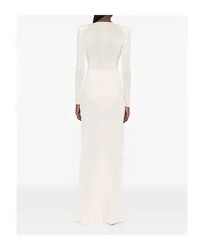 Elisabetta Franchi Draped Knot Long Dress